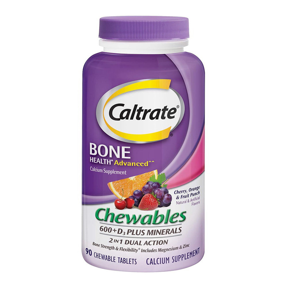 Caltrate Calcium And Vitamin D3 600 D Plus Minerals, Chewable Tablets ...